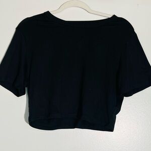 Tops | Black Butterfly Cutout Top | Poshmark